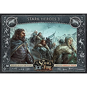 CMON A Song of Ice and Fire Tabletop Miniatures Game Stark Heroes III Box Set - Expand Your Forces with Iconic Stark Heroes! Strategy Game for Adults, Ages 14+, 2+ Players, 45-60 Min Playtime, Made
