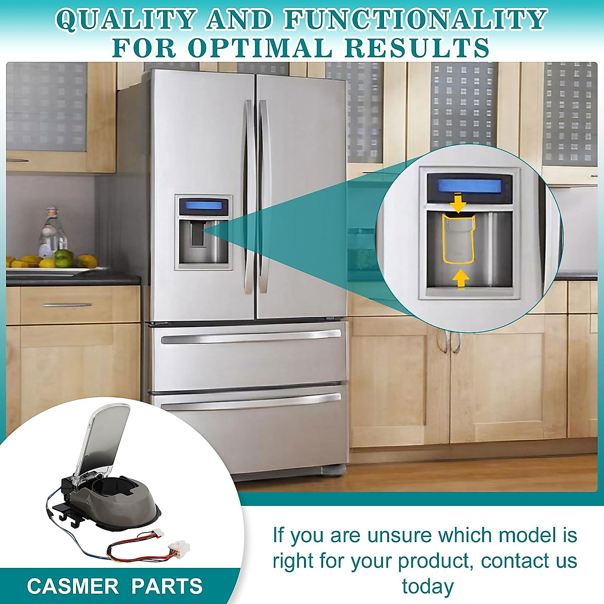 Upgraded DA97-12628H, fit for Samsung Refrigerator DA97-12628H dispenser lever, Replacement AP5915084 PS9604255 EAP9604255 Refrigerator Ice and Water Dispenser Compatible RF28HMEDBWW RF28HDEDBSR