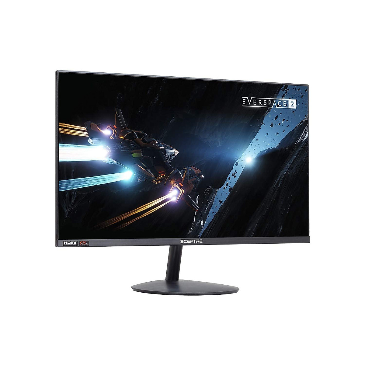 Sceptre 24" 75Hz Full HD 1080P LED Monitor HDMI VGA Build In Speakers, Brushed Black 2019 (E248W-19203RS)