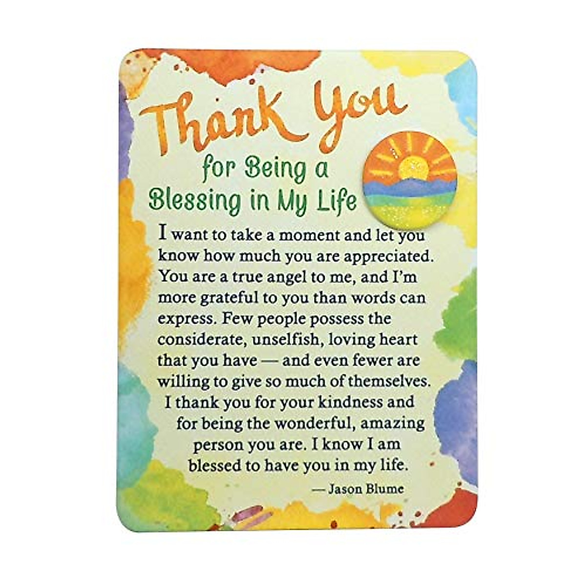 Blue Mountain Arts Appreciation Magnet with Easel Back—Gift to Express Gratitude to an Angel in Your Life, 4.9 x 3.6 Inches (Thank You for Being a Blessing in My Life)