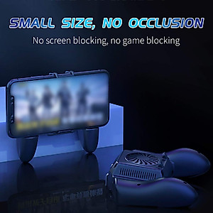 Cell Phone Cooler Game Controller Cooler Mobile Game Controller with Cooling Fan, Mobile Controller Gamepad L1 R1 Aim and Shoot Trigger, Remote Grip for 4.7-6.5" Android iOS Phone Accessories