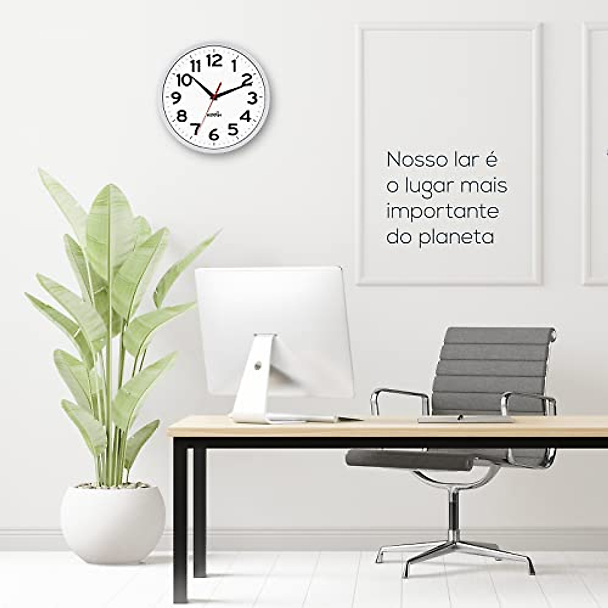 HIPPIH Wall Clock 2 Pack, 10 Inch Modern Wall Clocks Battery Operated, Non Ticking Silent Wall Clock, Simple Small Analog Wall Clock for Living Room, Bedroom, School, Office Decor, Silver