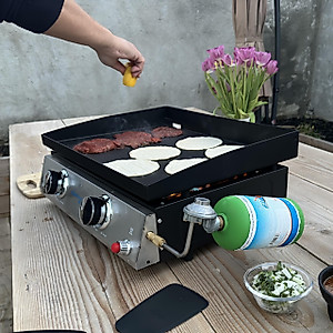 Flame King Refillable 1LB Empty Propane Cylinder Tank - Reusable - Safe and Legal Refill Option - DOT Compliant-16.4 oz (2-Pack), green (YSN164-2)