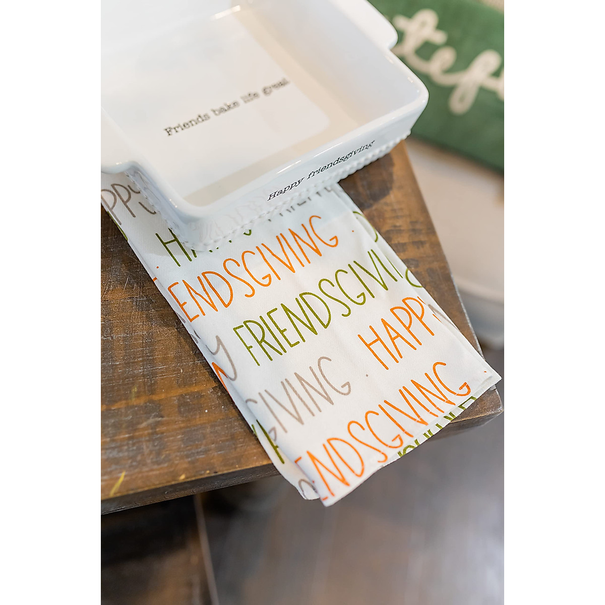 Mud Pie Friendsgiving Baker Set,White