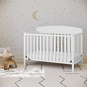 Graco Benton 5-in-1 Convertible Crib (White) – GREENGUARD Gold Certified, Converts from Baby Crib to Toddler Bed, Daybed and Full-Size Bed, Fits Standard Full-Size Crib Mattress