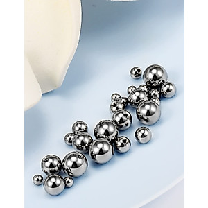 Vsnnsns 16G Replacement Balls 316L Surgical Steel Externally Threaded Piercing Balls for Nipple Tongue Belly Rings Lip Septum Rings Barbell Cartilage Tragus Earrings Piercing Jewelry Balls 16 Gauge