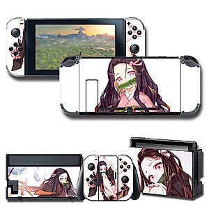 GilGames Protector Skin Stickers for Nintendo Switch, Decals Wrap Cover Full Set Protection Faceplate Console Dock