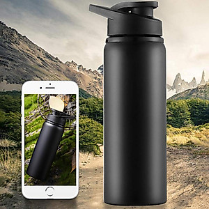 BasskBeauty KOCOME Water Bottles,700ml Sports Water Bottle - Leak Proof, Vacuum Insulated Stainless Steel, Hot Cold, Double Walled, Thermo Mug