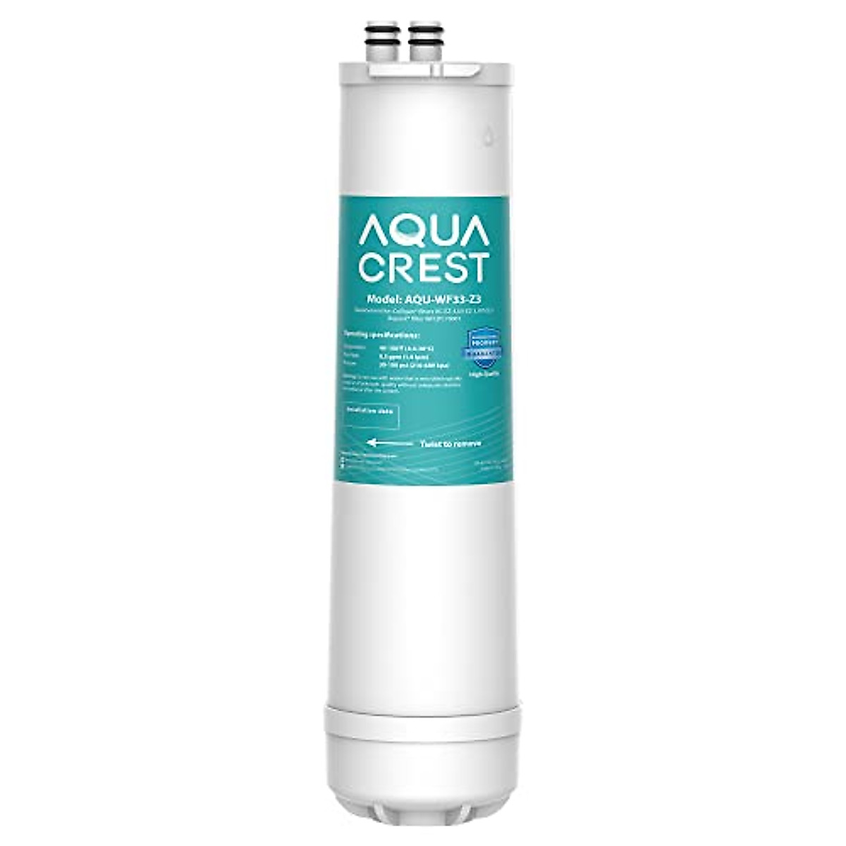 AQUA CREST RC 3 EZ-Change Advanced Water Filter Replacement, Replacement for Culligan RC-EZ-3, IC-EZ-3, US-EZ-3, RC-EZ-1, Brita USF-201, USF-202, DuPont WFQTC30001, WFQTC70001, 2K Gallons (Pack of 1)