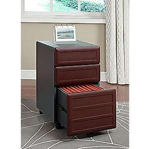 Ameriwood Home Pursuit Mobile File Cabinet, Cherry