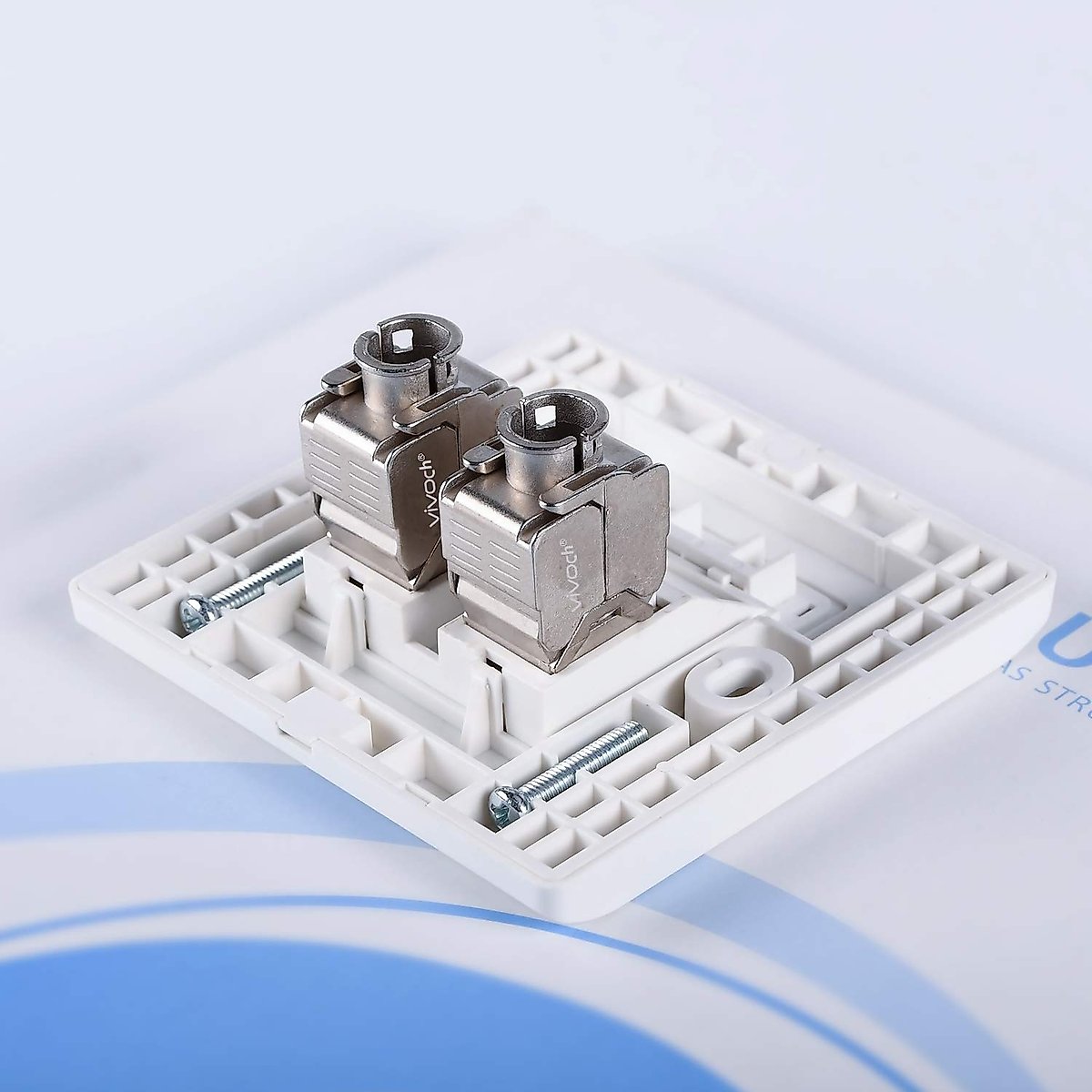 10 Pcs Cat7 Keystone Jack, Cat7 RJ45 FTP Tool-Less Type Zinc Alloy Module Shielded Keystone Jack Adapter 10 Gigabit Modular Jack