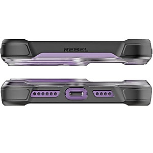 REBEL Phone Clear Case for iPhone 14 Pro Max [Frosted Series Gen-4] Strong MagSafe Compatible, Translucent, Matte Texture, Protective Shockproof Bumpers, Metal Buttons, 6.7 Inch 2023 (Frosted Black)