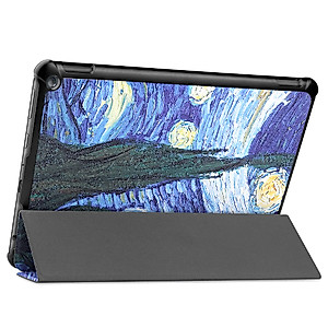 Boskin for Kindle Fire HD 10 case/HD 10 Plus case 2021 Released 11th Generation,PU Leather Smart Cover with Auto Wake/Sleep (Starry)