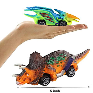 SCKTYZS Kids Dinosaur Pull Back Toy Cars 6 Pack, Mini Animal Push Back Cars Dinosaur Games for Boys Girls,Colorful Monster for Toddlers Ages 3,4,5,6 7 8 Year Old Christmas Birthday Gifts…