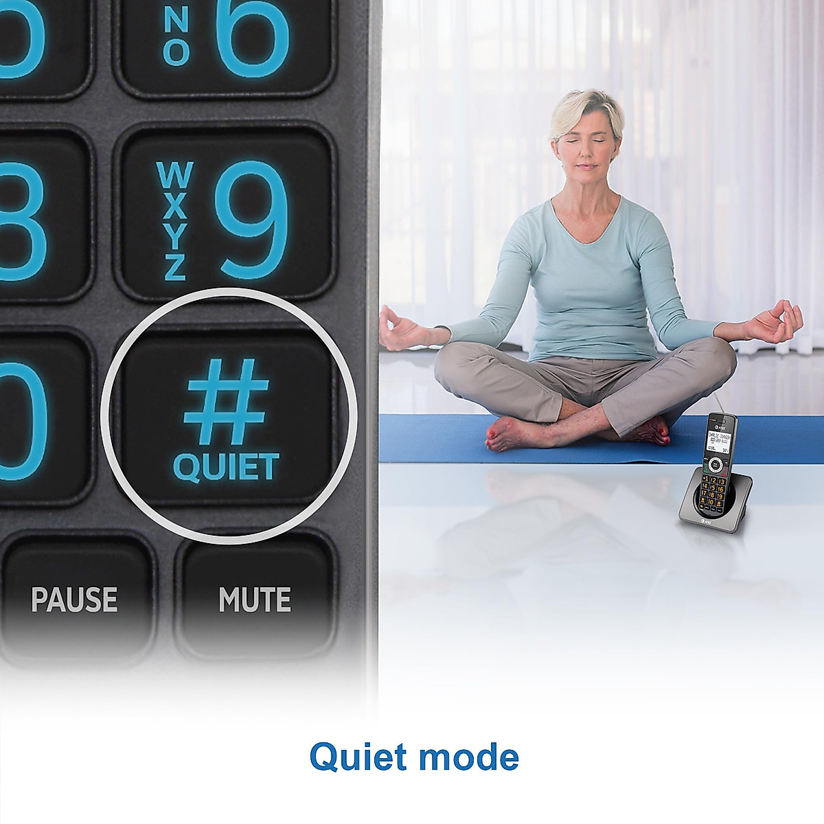 AT&T GL2101-2 DECT 6.0 2-Handset Cordless Home Phone with Call Block, Caller ID, Full-Duplex Handset Speakerphone, 2" White Backlit Display, Lighted Keypad (Graphite & Black)