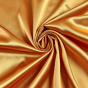 Stretch Charmeuse Satin Sungold, Fabric by the Yard