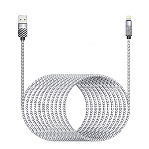 [ Apple MFi Certified ] iPhone Charger Cord 16Ft, Nylon Braided Long Lightning Cable to USB Cable, 2.4A Fast Charging Apple Cord Compatible with iPhone 11/11 Pro/11 Pro Max/XS/XS Max/XR/X/8/8