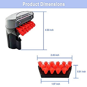 1400B Little Green 3" Tough Stain Brush Tool Replacement for Bissell Little-Green Upright & Portable Carpet Cleaners for 1400B 1425 1400W 1400 1844 2290A Series,Black ,1 Brush,2 Replacement brushes