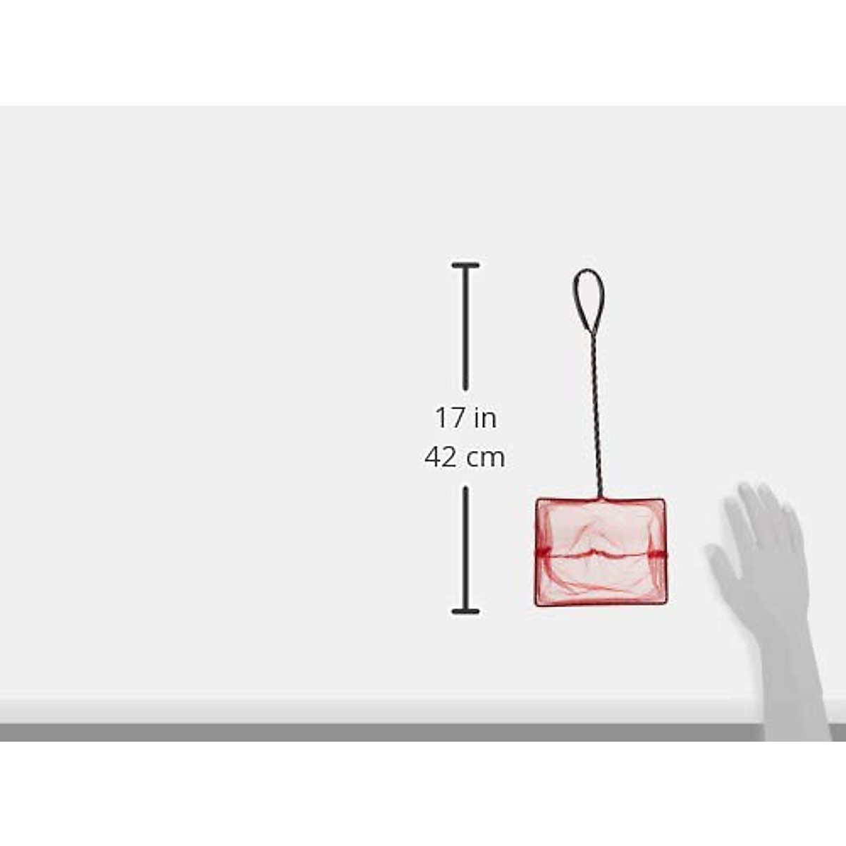 PENN-PLAX Infra-Red Quick-Net Aquarium Fish Net – Red Color for Invisibility – Durable, Strong, and Safe – 6” x 5” Net – 10” Handle