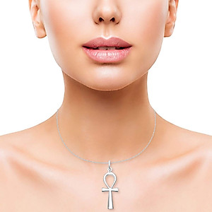 Blue Apple Co. Ankh Pendant Charm 925 Sterling Silver Egyptian Cross Ankh