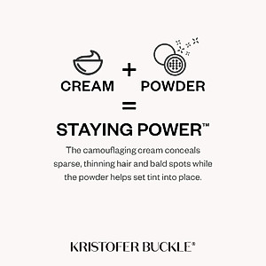 KRISTOFER BUCKLE Full Disclosure Scalp Cover Duo, 0.39 oz. | Camouflaging Cream Conceals Sparse, Thinning Hair & Bald Spots | Brunette