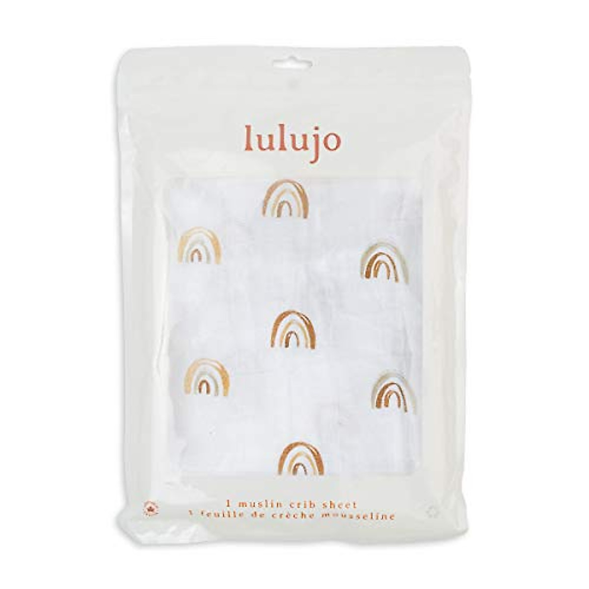 Lulujo Soft Cotton Baby Crib Sheet (Rainbows)