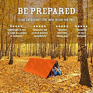 Ultralight Survival Tent 2 Person Emergency Shelter Tube Tent for Hiking, Camping, Outdoor Survival Kits