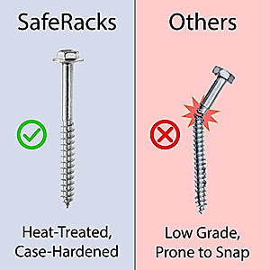 SafeRacks – 3x8 Overhead Garage Storage Rack - Height Adjustable Steel Overhead Storage Rack - 500 Pound Weight Capacity (White, 18"-33")