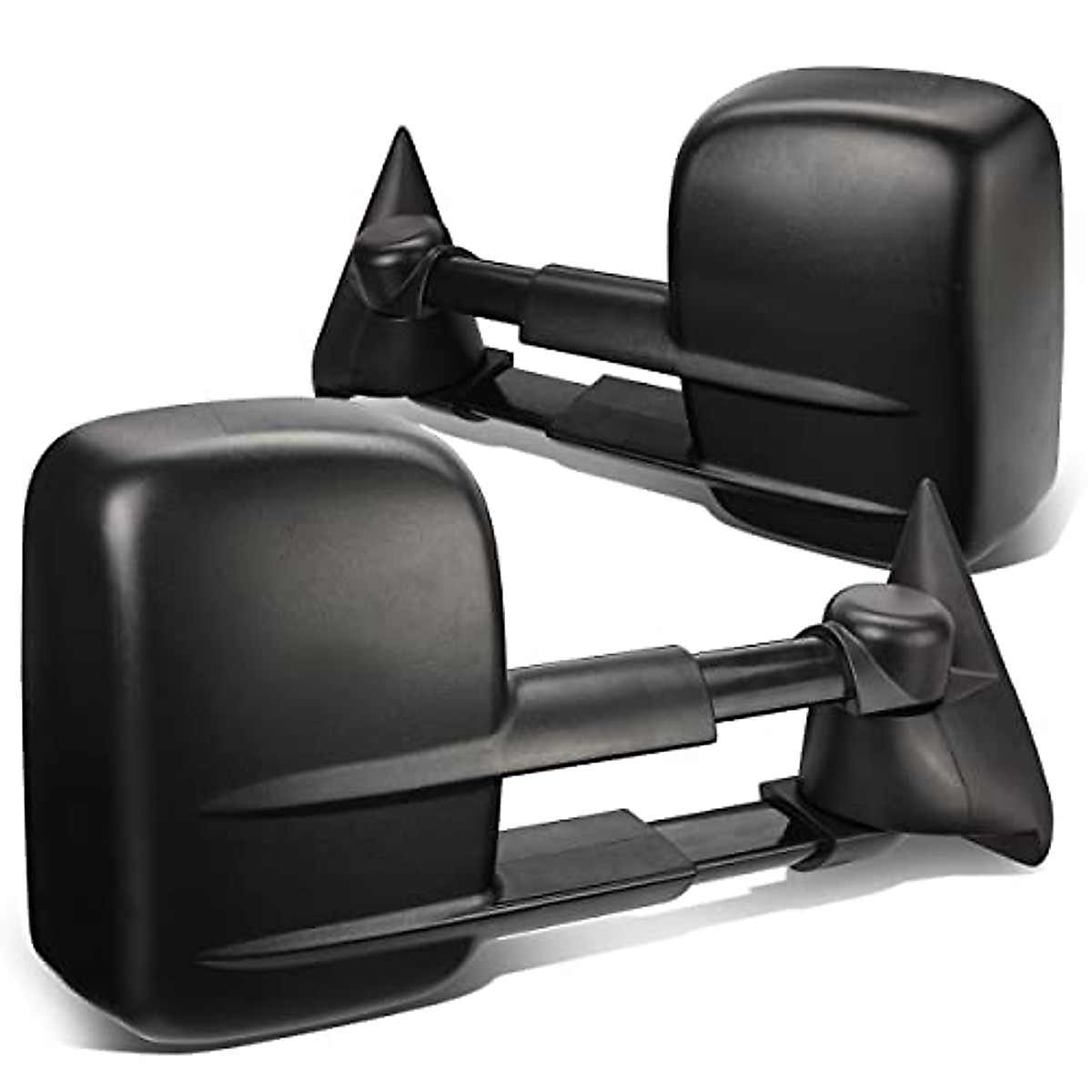 DNA Motoring TWM-001-T222-BK Pair of Manual Adjustment Towing Side Mirrors Compatible With 99-07 Silverado Sierra / 00-06 Suburban Tahoe Yukon,Black
