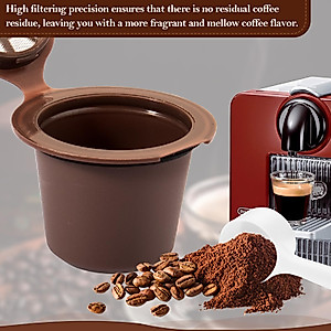 Reusable espresso Capsules Refillable Coffee Pods - Coffee Capsule Filter Compatible With Nespresso Coffee Machines - Replacement for Nespresso Food Grade Coffee Filter Capsule - 6 Pack