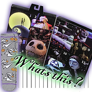 Disney Nightmare Before Christmas 12 Days of Socks Ankle and Crew Character Designs 12 Pair Socks Box Set