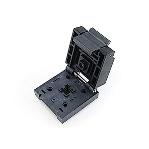 QFN28 Clamshell Programming Adapter Socket/Burning Socket/IC Test Socket QFN-28(36) B-0.5-02, 28-Pin, 0.5mm Pitch, IC Test Burn-in Socket, Applied to QFN28, MLP28, MLF28 Packages.