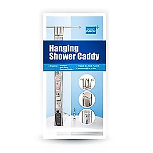 Grand Fusion Hanging Shower Caddy, Fabric Shower Caddy with Mesh Design, And Attached Hook And Loop, Pack of 1