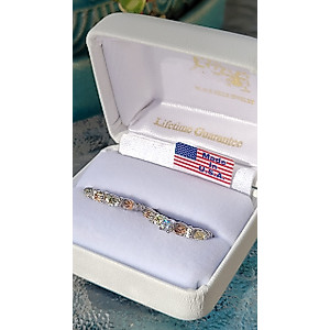 CZ Wedding and Engagement Ring Set, Sterling Silver, 12k Green and Rose Gold Black Hills Gold Motif, Size 6.5