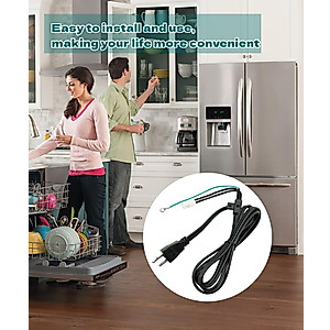 Taruimoo 3903-000519 3903-001003 Refrigerator Power Cord Compatible with Samsung RH29H8000SR/AA-00,RF261BEAEWW/AA-01 etc,Replacement Fridge Power Cord 3903-001013,3903-000796,3903-000786 etc