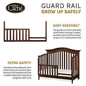 Baby Cache Toddler Bed Guard Rail, Montana Collection, Espresso