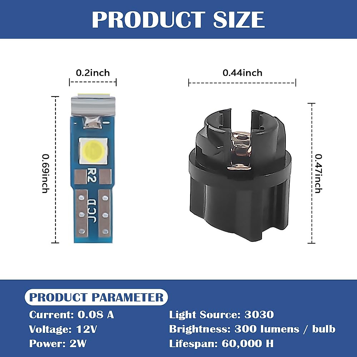 20PCS Car LED Dash Lights - Super Bright Instrument Cluster Light Bulbs with T5 37 74 LED Bulbs & Twist Lock Socket - Universal 12V LED Lights for Car Interior Accessories (White)