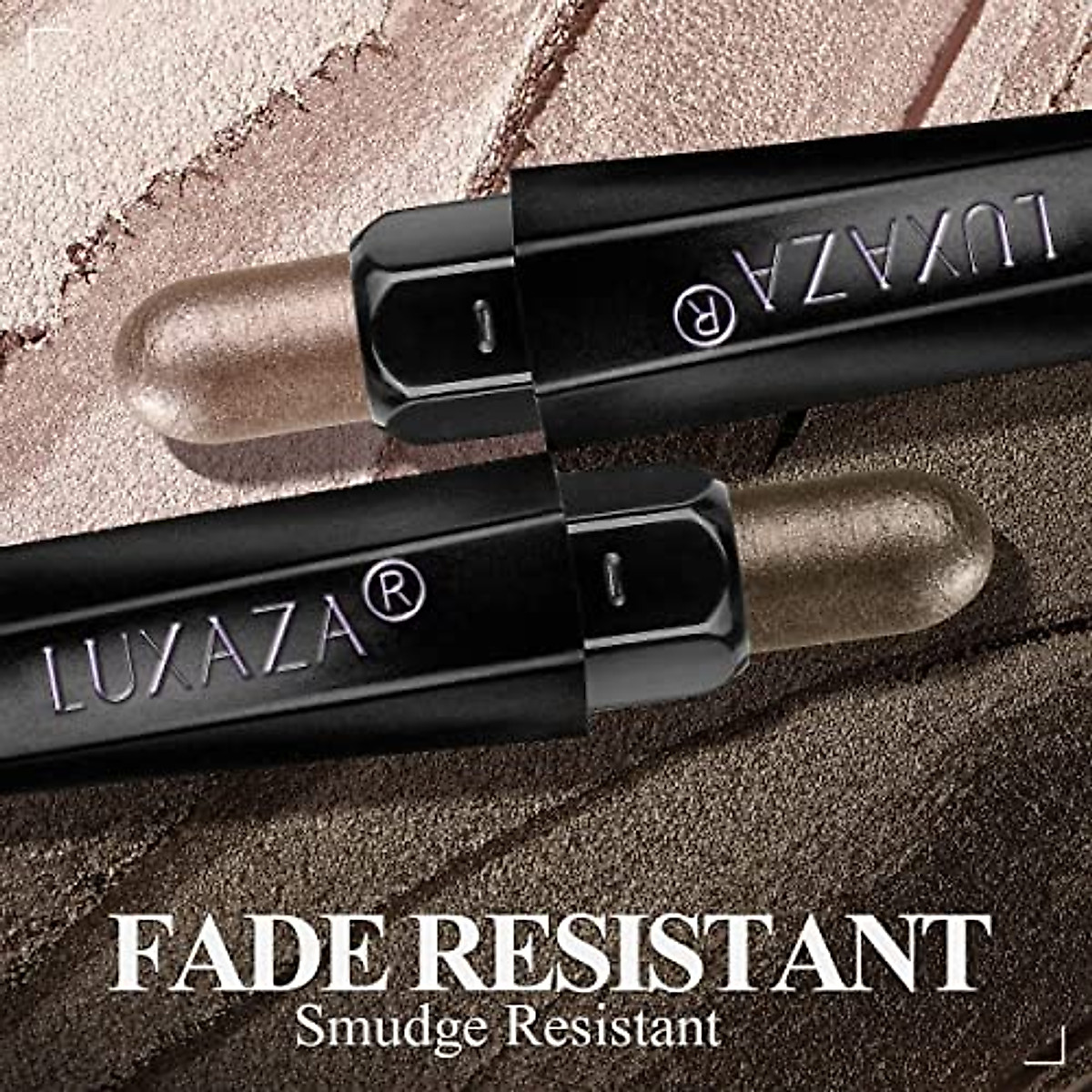 LUXAZA 6PCS Neutral Eyeshadow Stick Blush Pearl Pink Brown Makeup Set,Metallic And Matte Shimmer Cream Eye Shadow Pencil Crayon,Eye Brightener Highlighter Eyeliner Crayon Make up Set