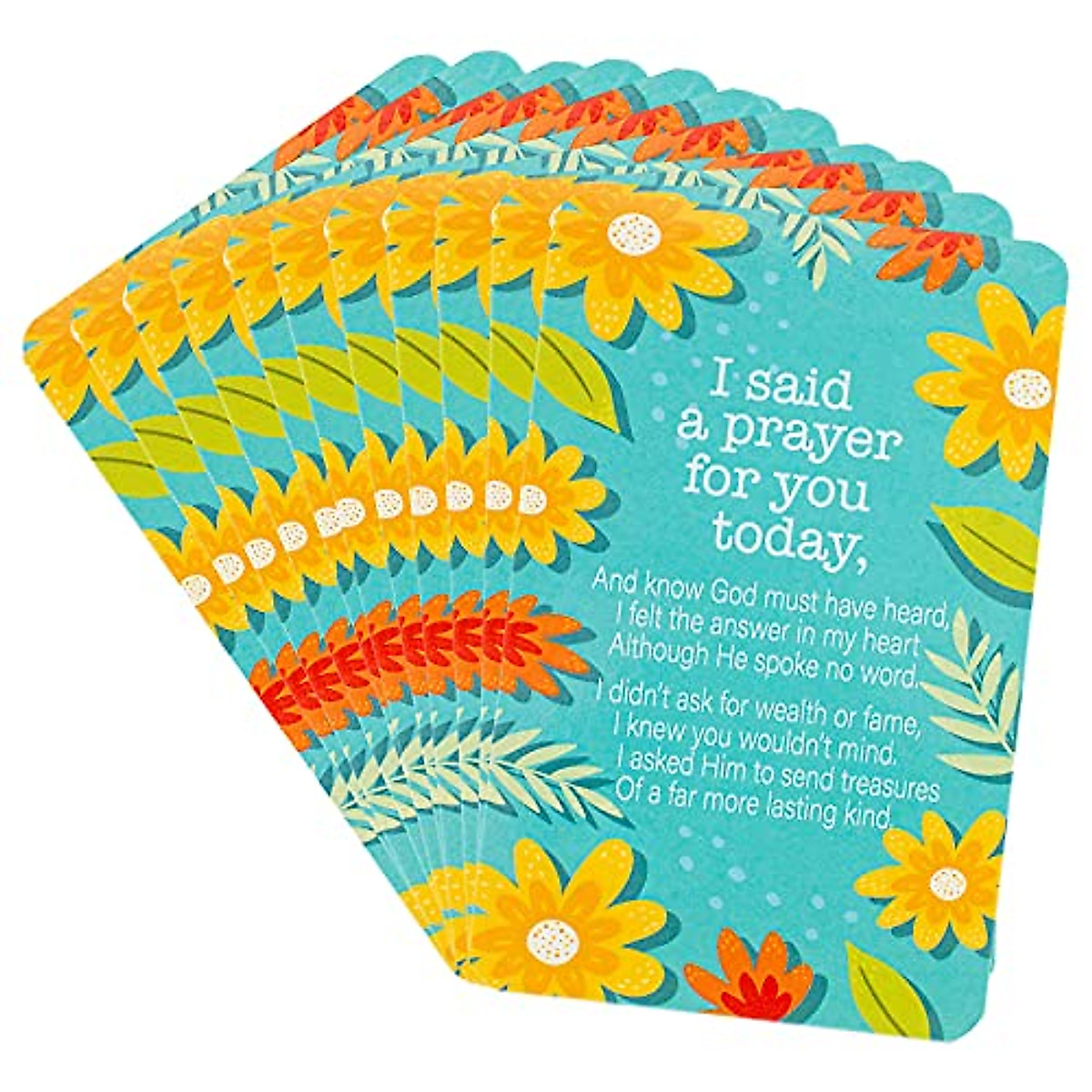 I Said A Prayer Floral Blue 3.5 x 2.5 Cardstock Keepsake Bookmarks Pack of 12