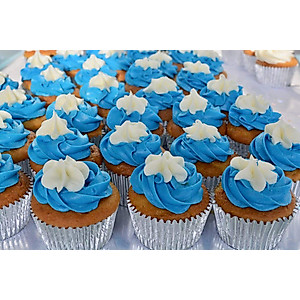 Gifbera Standard Silver Foil Cupcake Liners Metallic Paper Muffin Baking Cups 200-Count (Silver)