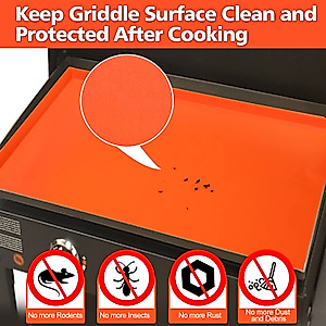 MOFEEZ Silicone Griddle Mat for Blackstone 28 Inch Griddle, Heavy Duty Food Grade Mat, Protect from Rodents, Insects, Debris, and Rust
