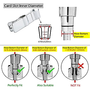 Adjustable Shower Head Holder for Slide Bar,Universal 18-25MM O.D, Rail Head Bracket Holder for Slide Bar Slider Clamp Bathroom Replacement