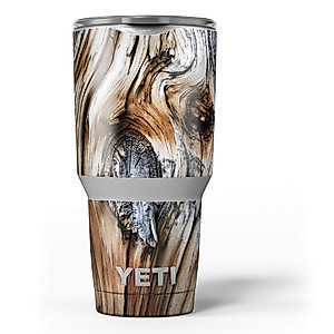 Design Skinz Raw Aged Knobby Wood - Skin Decal Vinyl Wrap Kit Compatible with The Yeti Rambler Cooler Tumbler Cups