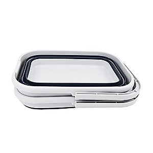 SAMMART 12L (3.1 Gallon) Collapsible Rectangular Handy Basket/Bucket (Set of 2)