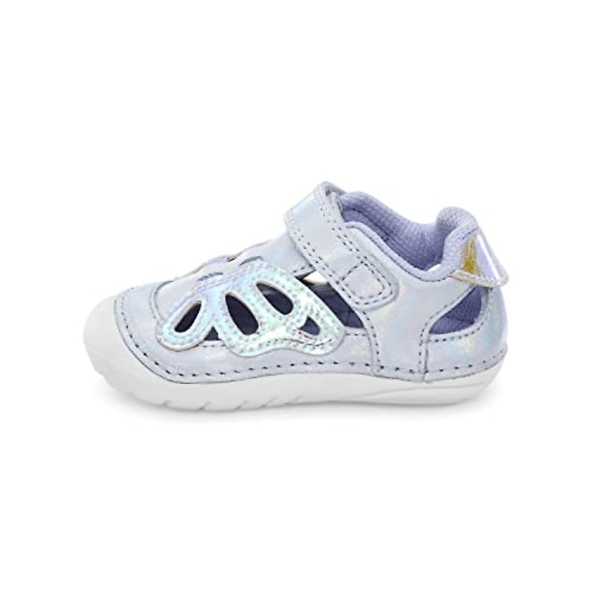 Stride rite Girls SM Posie Sandal, Iridescent, 4 Toddler