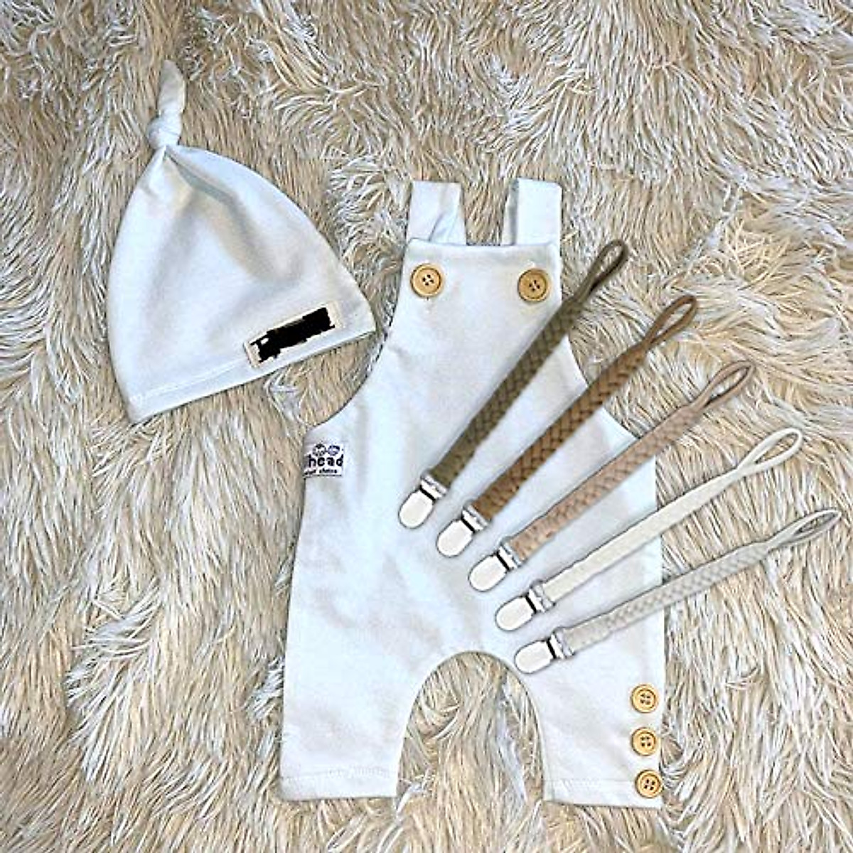 Pacifier Clip for Boys and Girls Binky Holder Pacifier Holder Leash Smoother Clip Handmade Braided Fits All Pacifiers -Modern Unisex Baby Birthdays Gift（5 Pack）