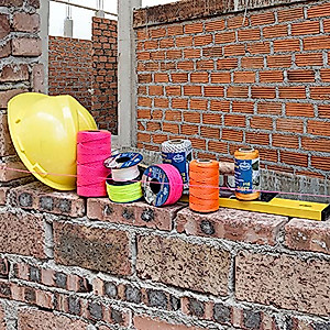 HONGDA Mason Line, 215 Feet #18 Twisted Polypropylene Mason Line String Perfect for Masonry Jobs and for The Layout of General Construction, Gardening, DIY Project, Orange