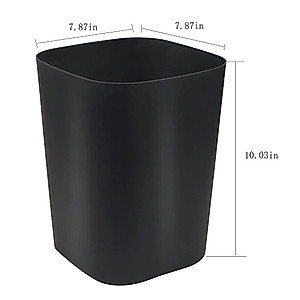Besli 2 Gallon Small Trash Can Garbage Can Wastebasket for Bathroom Bedroom Kitchen Office (Black, 1 Pack)