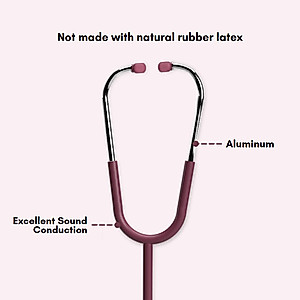 Great for Veterinarians Or Animal Lovers, Burgundy Stethoscope, Horses on Diaphragm