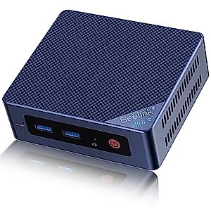 Beelink Mini PC, Mini S12 Pro Intel 12th N100(4C/4T, Up to 3.4GHz), 16GB DDR4 500GB M.2 SSD, Mini Desktop Computer Support 4K@60HZ Dual HDMI Display/WiFi6/BT5.2/USB3.2/1000Mbps/LAN/WOL Micro PC